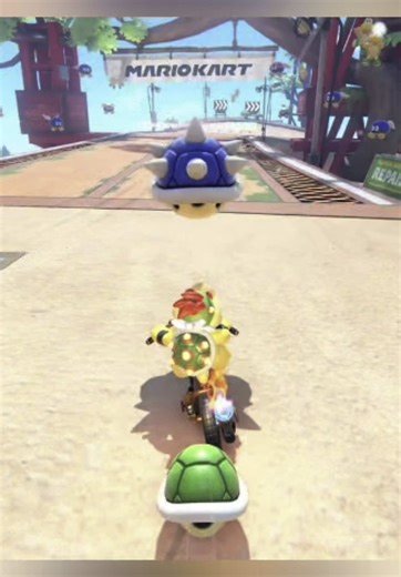 safe to say the blue shell made it to mario kart world… #mariokart #mariokartworld #switch2 #blueshell #gaming #fyp