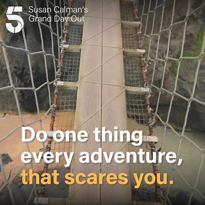 1.4K reactions · 104 shares | Susan Calman has a New Year's Resolution for you all: do one thing every day that scares you. JUST DON'T LOOK DOWN!!  Stream Susan Calman's Grand Day Out now on My5. | Channel 5 | Facebook