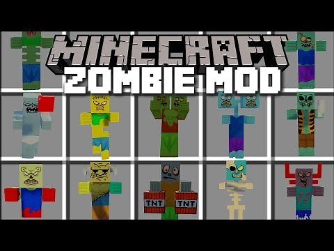 Minecraft MORE ZOMBIES MOD / FIGHT AND SURVIVE THE ZOMBIES!! Minecraft