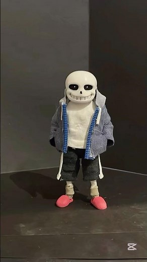 Grab the knife. An undertale stop motion with my custom sans figure