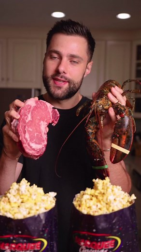 Cooking with Movie Theater Popcorn Butter #movietheaterbutter #popcornbutter #lobster #ribeye #osmosalt #osmopartner @osmosalt