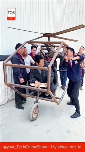 HOMEMADE HELICOPTER 🚁 pure garage genius! 😲#skills #crafts #innovation