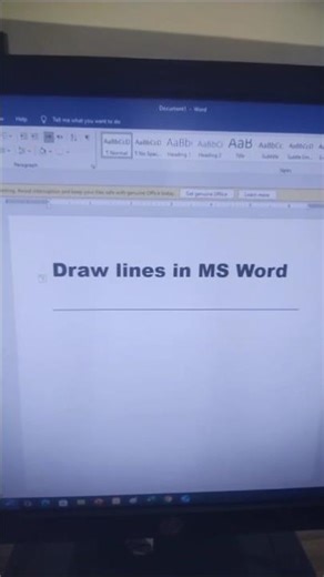 How to Draw a Line in MS Word | Easy Trick for Beginners #MSWord #techshorts#WordTips #LineInWord