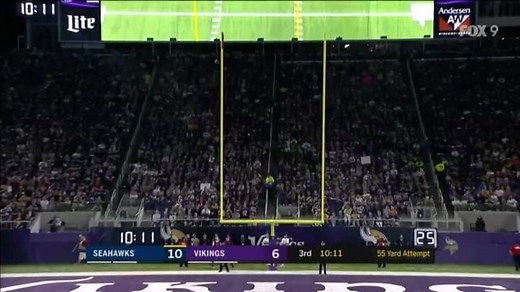 Sebastian Janikowski Kicks 55-Yard Field Goal