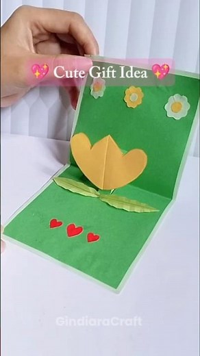 DIY Origami Flower Pop-Up Card | Easy & Adorable Gift Idea!#DIYGifts #PaperCraft #OrigamiIdeas