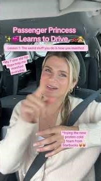 Passenger Princess Learns to drive: lesson 1 🏎️✨💞 #passengerprincess #manifest #777