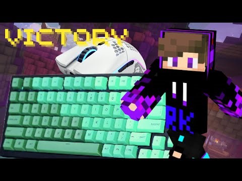 Bedwars Keyboard + Mouse Sounds (Iron Golem Clutch) | 240 FPS Hypixel