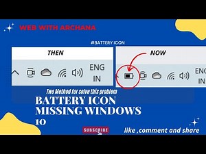 Battery icon missing windows 10-how to add battery icon to taskbar-battery icon not showing taskbar?