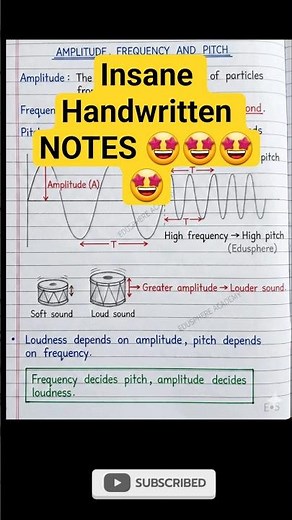 Handwritten Notes on Sound Waves (Grade 8 Science) #PhysicsNotes #StudyHacks