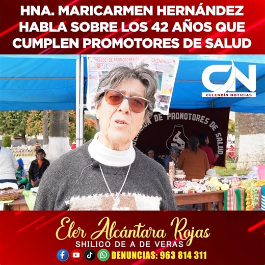 9.4K views · 76 reactions | #Celendín || Hermana Maricarmen Hernández, fundadora de la Asociación de Promotores de Salud, habla sobre Aniversario N° 42. Vino de España hace muchos años y se quedó en Celendín para ayudar a los más necesitados y entregar su vida a nuestra provincia. | Eler Alcántara Rojas | Facebook