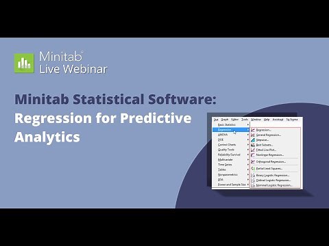 Minitab Statistical Software: Regression for Predictive Analytics
