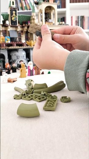 Young LEGO Master Builds Basilisk from #harrypotter 🪄 #lego #legobuild #fastbuild #shorts