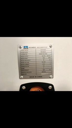 🔥⚡ Premium 150 kVA Ricardo Generator – Canopy Type – Available Now! ⚡🔥 🔹 Brand: Ricardo 🔹 Capacity: Prime Power: 150 kVA Standby Power: 165 kVA 🔹 Type: Canopy (Fully Covered & Noise Reduced) 🔹 Condition: Brand New & Ready for Immediate Delivery 💼 Why Choose This Generator? ✅ Heavy-duty industrial performance ✅ Ideal for factories, hospitals, offices & commercial projects ✅ Low fuel consumption & long-lasting reliability ✅ Fully tested and quality guaranteed 📍 Office Location: THAL Ishtia