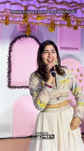 PartyFiesta on Instagram: "Akanksha Bhandari turned the mehendi into a full-on dancing set — infectious beats, nonstop moves, and pure celebration energy. 💃✨ Curated by – PartyFiesta #AkankshaBhandari #MehendiVibes #DancingSet #WeddingCelebration #DanceFloorOnFire #LiveMusicIndia #WeddingEntertainment #MehendiNight #PartyFiesta"