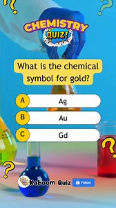60K views · 1.5K reactions | Chemistry Quiz #quiz #quiztime #quizreels #chemistry #sciencequiz #educational #trivia #generalknowledge #popquiz | Kaboom Quiz | Facebook