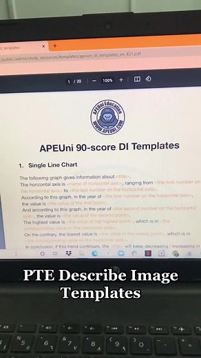 PTE Describe Image Templates