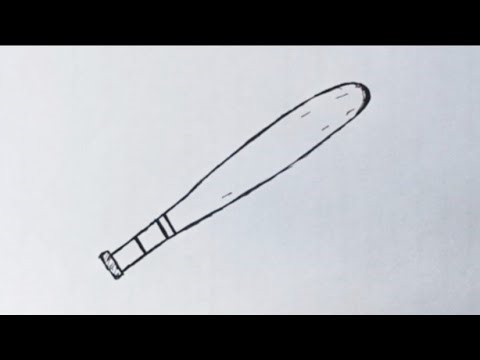 How to draw a baseball Bat