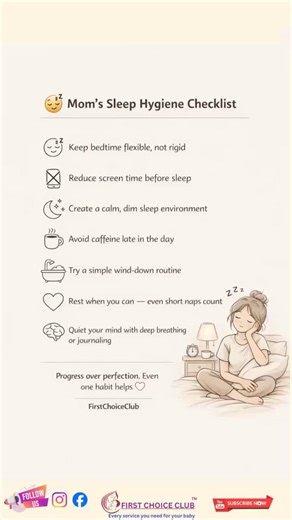 😴 Mom’s Sleep Hygiene Checklist
