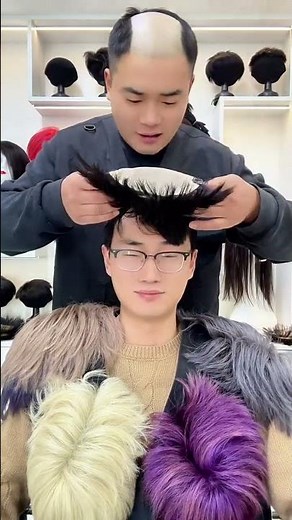 I looked younger after changing my hairstyle.😄#Tóc Giả Nam #Tóc Giả#メンズウィッグ #ウィッグ