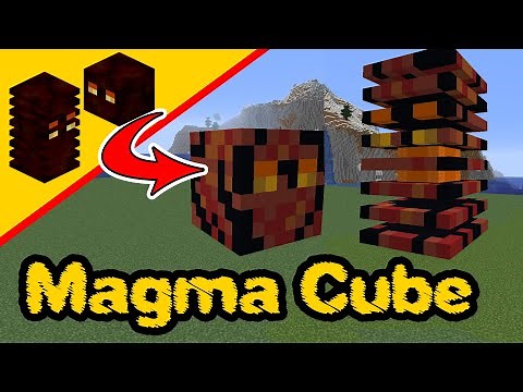 Minecraft Magma Cube - Magma Cube Statue, Mob Build tutorial, PS4, Xbox, PC, Pocket Edition, Switch