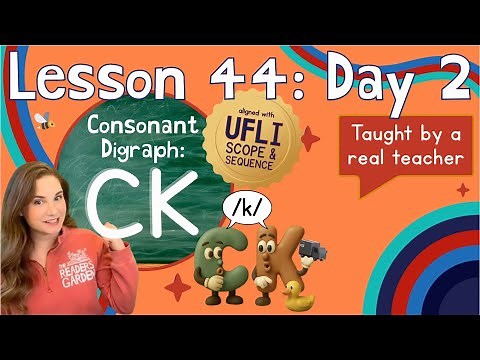 Lesson 44 Day 2: CK Digraph LEARN PHONICS | Aligned with UFLI Scope & Sequence