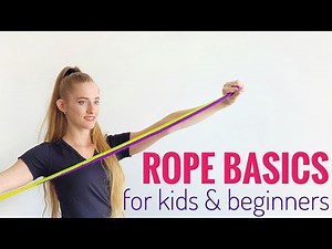 ROPE Basic handling - Easy Rhythmic gymnastics HOME exercises with a rope for kids & beginners