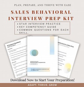 Sales Competency Interview Prep Guide With STAR Questions and Answers - Etsy UK