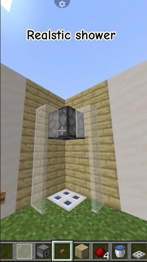 how to make a shower in minecraft