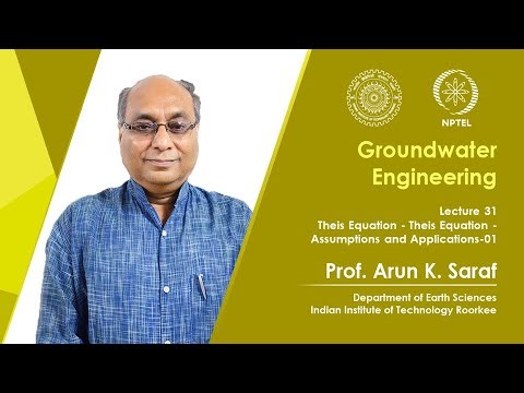 Lecture 31: Theis Equation Theis Equation Assumptions and Applications 01