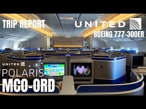 United's B777-300ER POLARIS First Class Experience | Orlando to Chicago