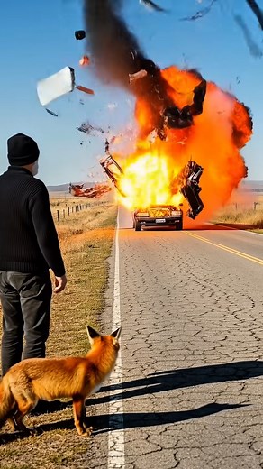 Kit Fox Saves Man's Life From Car Explosion Disaster | Sentimiento Lirico