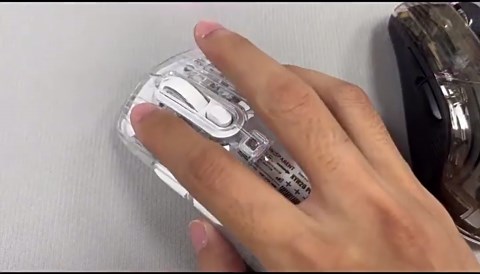 Wireless Gaming Mouse with Transparent RGB Mechanical, Tri-Mode 2.4GHz/Bluetooth/Wired Mouse, Charging Base, Digital Display,Silent Mice, 7 Buttons, Computer Mouse for Gaming and Esports (White)