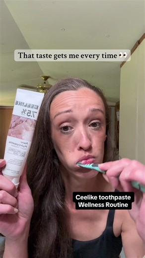 Toothpaste that tastes like watermelon mint? Yeah idk maybe it’s just me but this stuff tastes fantastic and it’s improving my teeth sensitivity 🤷🏻‍♀️ #tiktokshopblackfriday #tiktokshopcybermonday #toothpaste #ceelikenanohydroxyapatite #nanohydroxyapatite