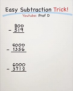 459K views · 10K reactions | Subtraction Trick - Fast and Easy!  | Prof D | Facebook