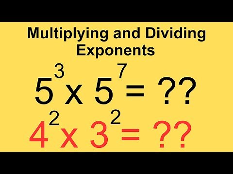 Multiplying and Dividing Exponents- Same Bases plus Same Exponents