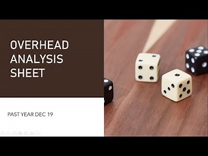 ACC166 CHAPTER 4 OVERHEAD ANALYSIS SHEET (DIRECT REAPPORTIONMENT)