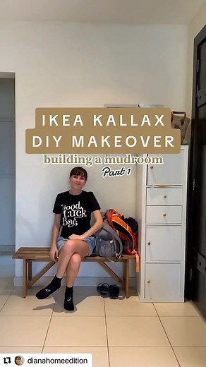 1.1M views · 39K reactions | @dianahomeedition transforms the KALLAX to a mudroom bench with drop down doors. A simple tweak but it works! Follow Diana on @dianahomeedition for more DIYs and home inspo. | Ikea Hackers | Facebook