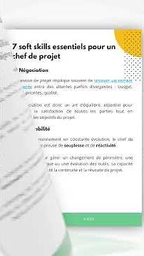 Les Soft Skills du chef de projet (Fiche pratique)