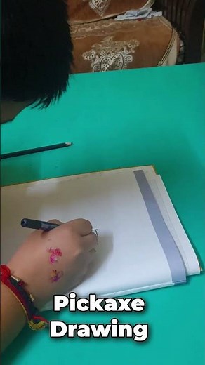 Minecraft pickaxe drawing ⛏️