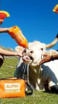 Brave heroes rescue mother cow from giant python attack 🐍 | alpha rescue team full story