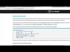 Learning SaltStack - Create custom grain with python