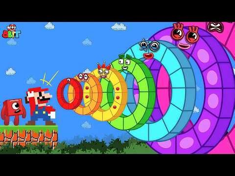 Ultimate Clash | Mario Mega Numberblocks take on the Biggest Zombie Numberblocks maze