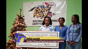 Racing and Gaming Christmas Donation In the spirit of the season members of the Racing and Gaming Services Social Committee donated a shopping voucher to a family in need at their Frigate Bay office in a short ceremony on Tuesday. http://bit.ly/36RH8KA (ZIZ News) | ZIZ Broadcasting Corporation