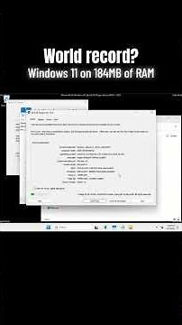 World Record? Windows 11 on 184MB RAM! 🏆 #shorts