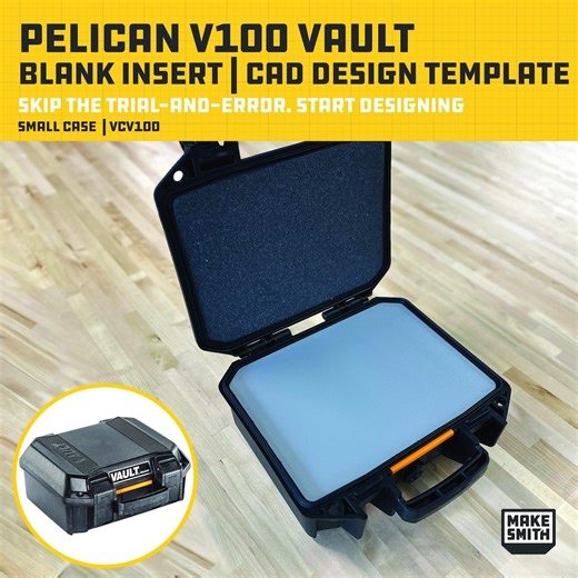 Pelican Vault V100 Blank Insert CAD Template (VCV100) | 3D Print STL for Custom Organizer Design - Etsy