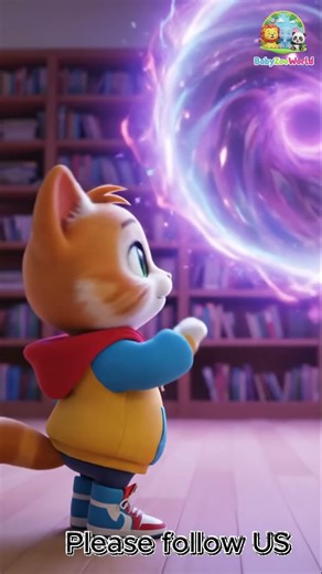 🐱📚 Cat Discovers a Magical Library! ✨ Whiskers & Wonders!🌙#dubidubidu #shortsfeed #shorts #catshorts