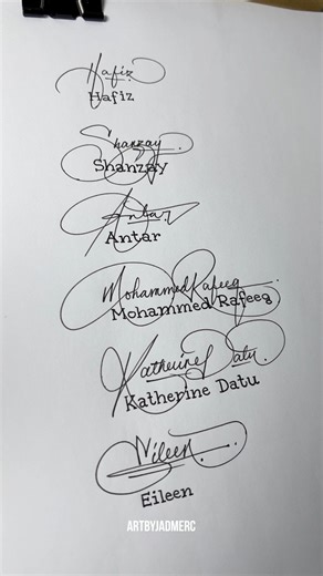 47K views · 428 reactions | Random Signature Names Part 5 #artbyjadmerc #signatureart | Art by Jadmerc | Facebook