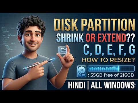 #Disk partition #shrink and #extend ??# And disk# part D,E,F,G,H# How to resize ...#computer