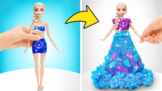 WOW! Sparkling Dress From Craft Paper & Clay Fit For A Queen! 👸🏼 Elsa Inspired Crafts