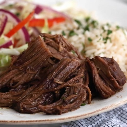 https://www.skinnytaste.com/instant-pot-braised-beef/ Instant Pot Braised Beef cooked with fragrant spices cooks in a fraction of the time in the pressure cooker. Perfect for everything from rice bowls and tacos to enchiladas and pictured here with a quick cabbage slaw. | Skinnytaste